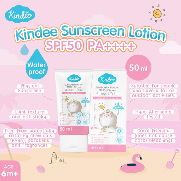 Kindee Sunscreen Lotion SPF50+ PA++++ 50ml (6m+) – The Nest:Attachment ...